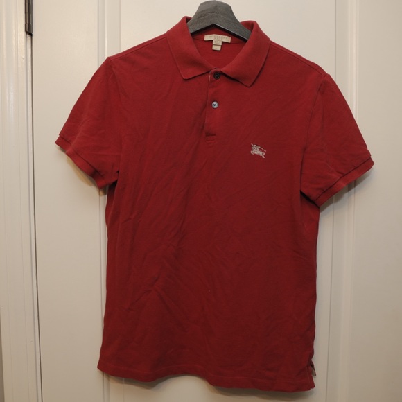 Burberry | Shirts | Burberry Red Polo | Poshmark